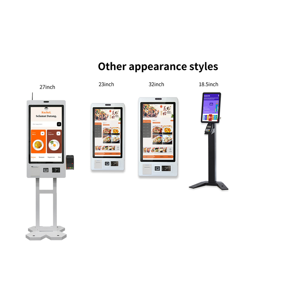 27 inch lcd touchscreen zelfbediening betaling kiosk qr scanner / nfc ...